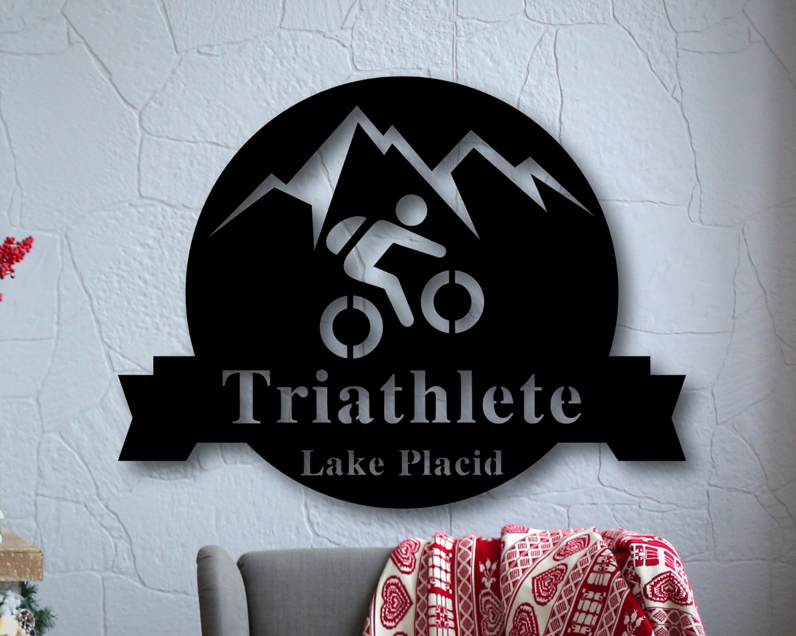Personalized Metal Mountain Bike Sign Family Name Metal | Etsy