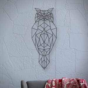 Metal Wall Art Geometric Owl,owl Metal Wall Art, Metal Animal Wall ...