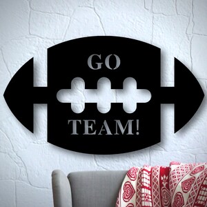 Personalized Metal Football Sign, Boys Football Art, Outdoor Patio ...