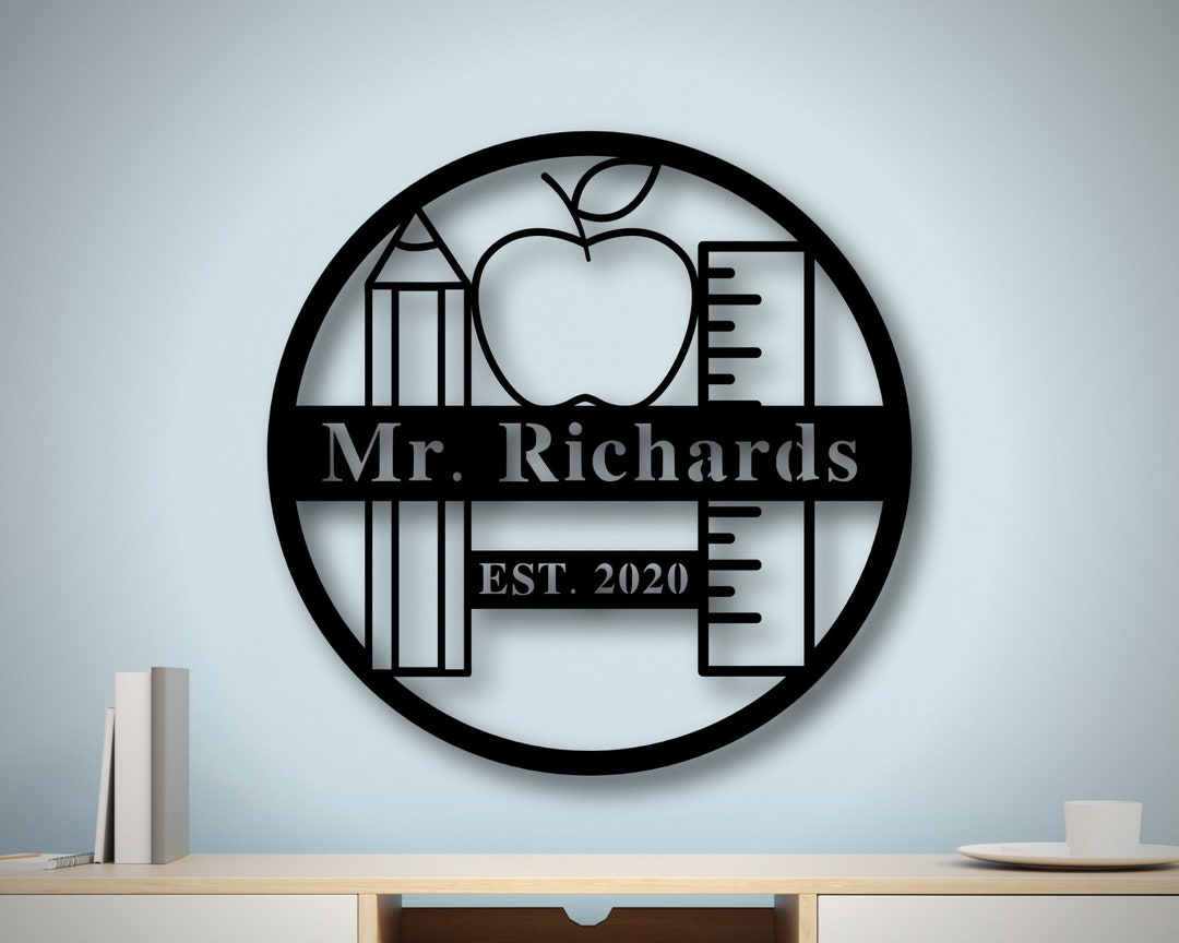 Personalized Teacher Sign for Classroom, Teacher Gifts With Name ...