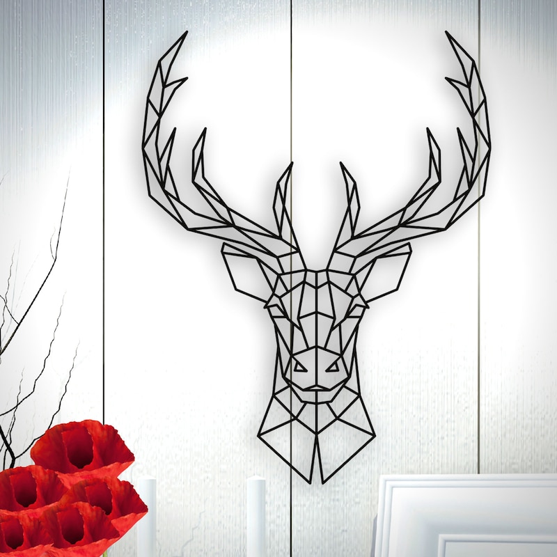 Geometric Deer - Etsy