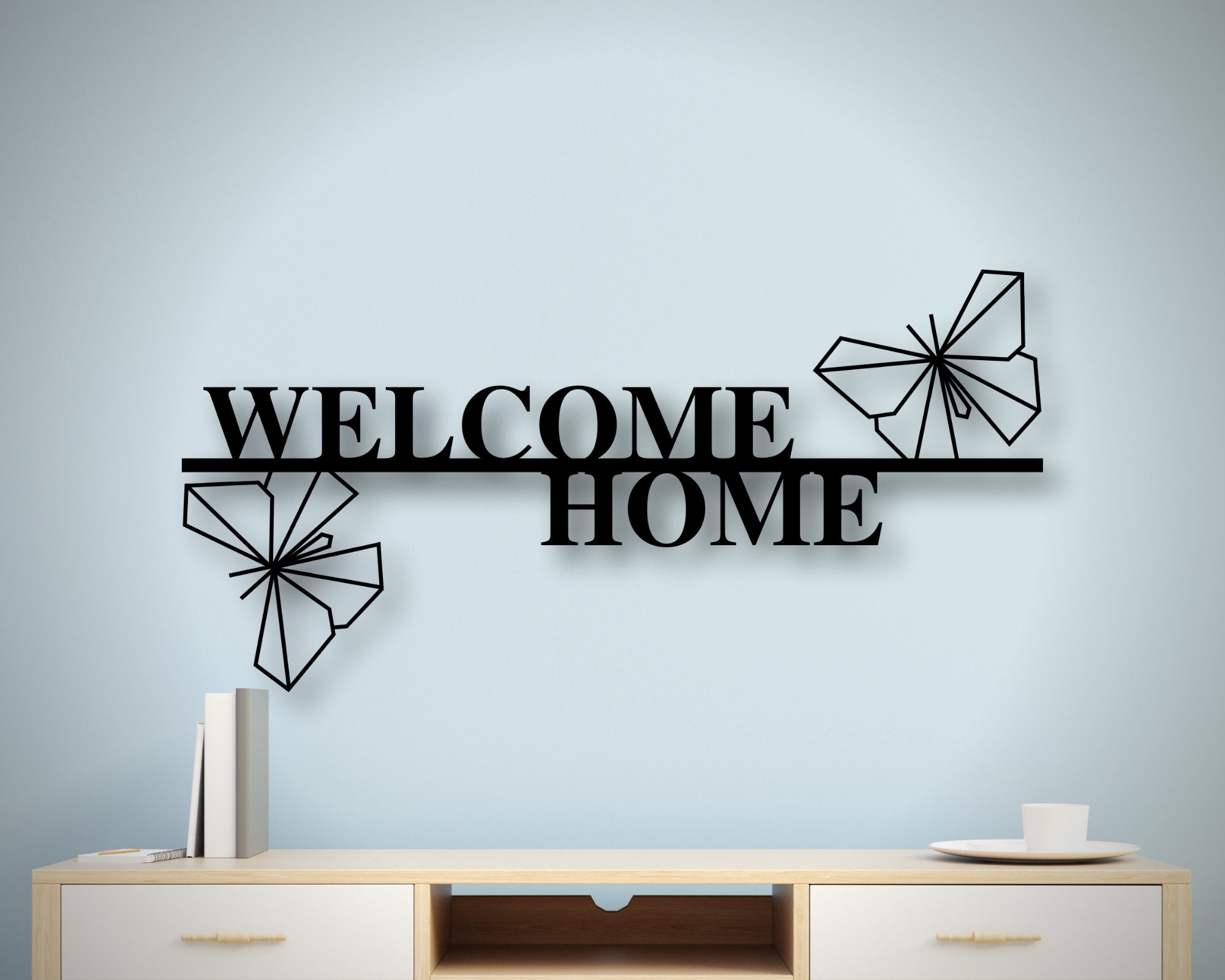 Personalized Metal Butterfly Sign, Butterfly Sign, Outdoor Garden Metal ...