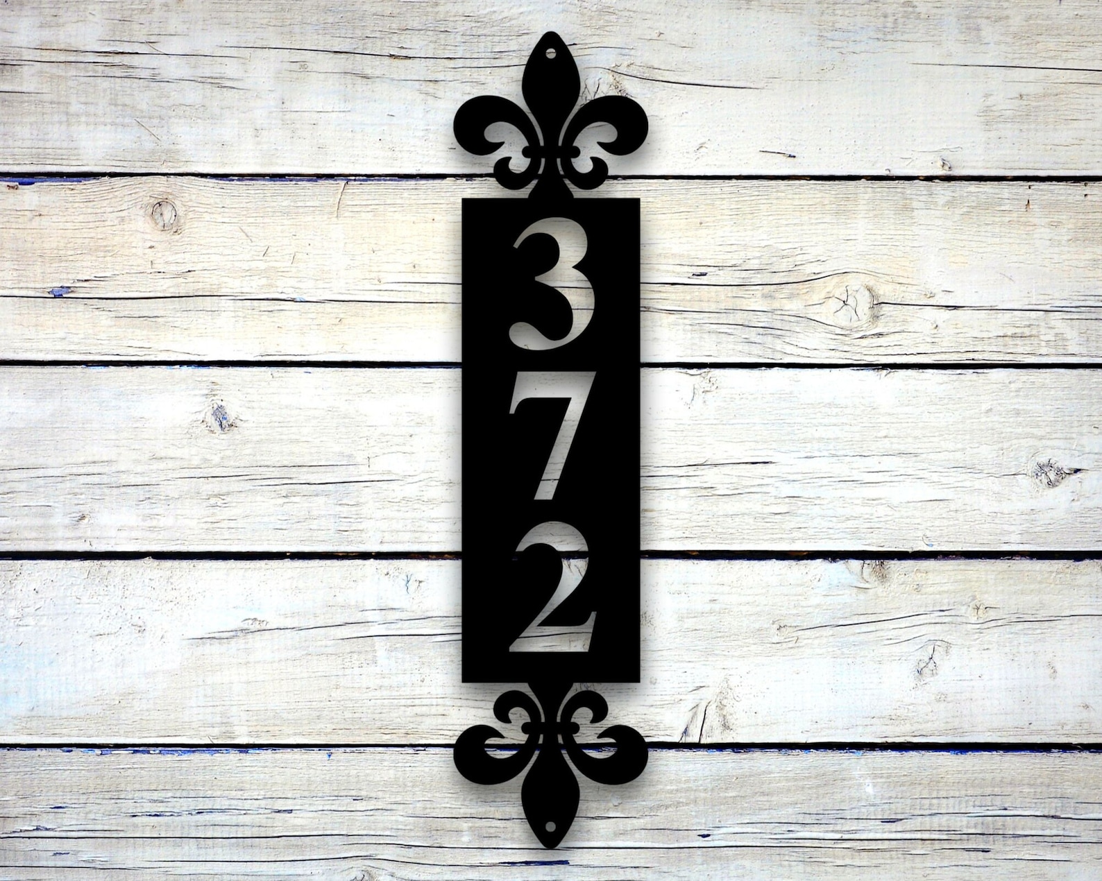 Vertical Metal Address Sign Address Number Plaque House - Etsy