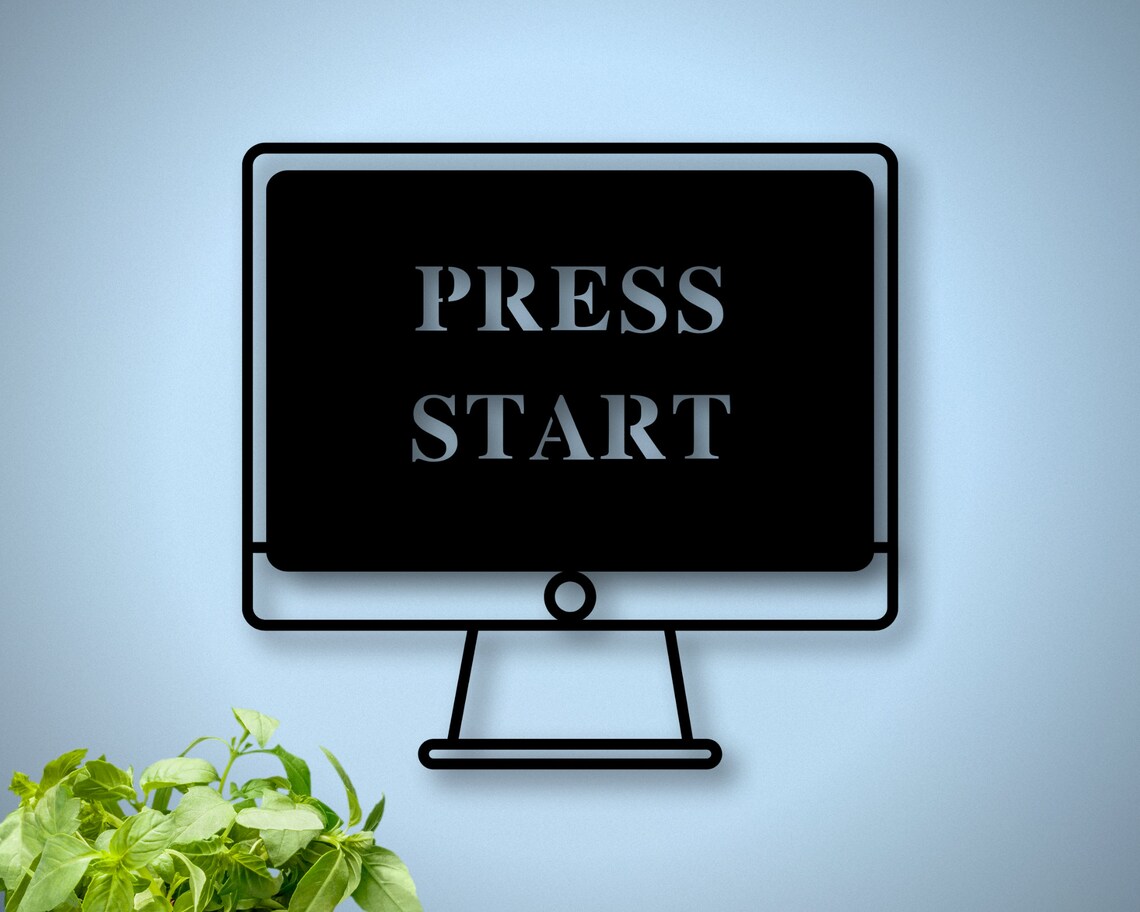 Personalized Metal Computer Sign Game Room Sign Game Room - Etsy