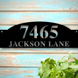 Metal Address Plaque for House, Address Number, Metal Address Sign ...
