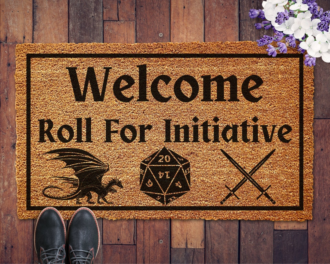 Roll for Initiative Doormat, D&D Welcome Mat, Dungeons and Dragons ...