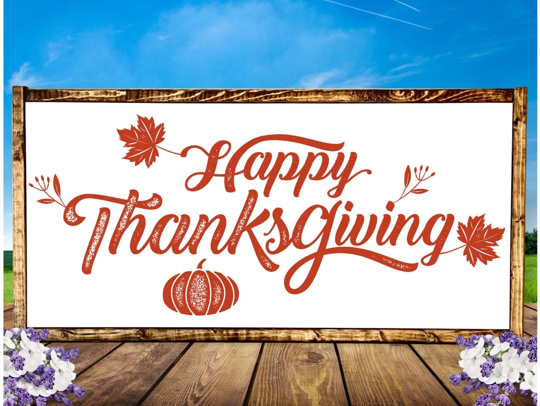 Happy Thanksgiving Wood Signs, Autumn Wood Sign, Thanksgiving Decor ...