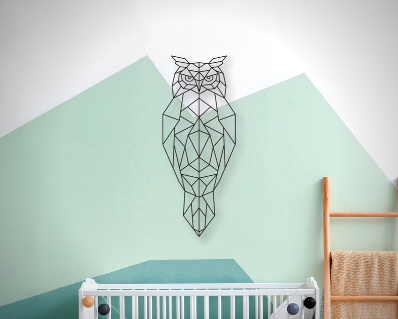 Metal Wall Art Geometric Owl,owl Metal Wall Art, Metal Animal Wall ...
