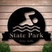 Personalized Metal Swimming Sign, Family Name Metal Sign, Welcome Sign ...