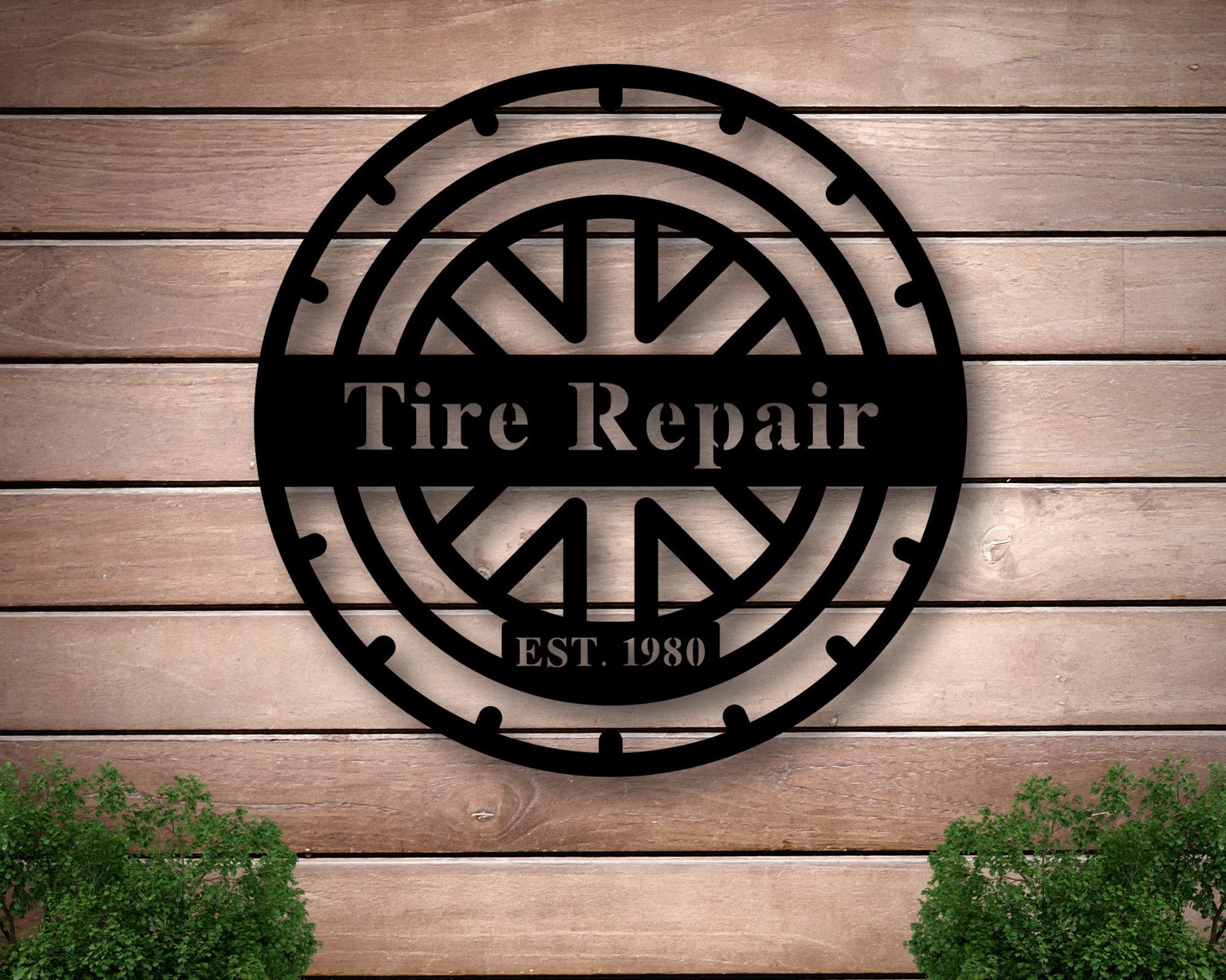 Personalized Metal Shop Sign, Custom Tire Shop Sign, Custom Workshop ...