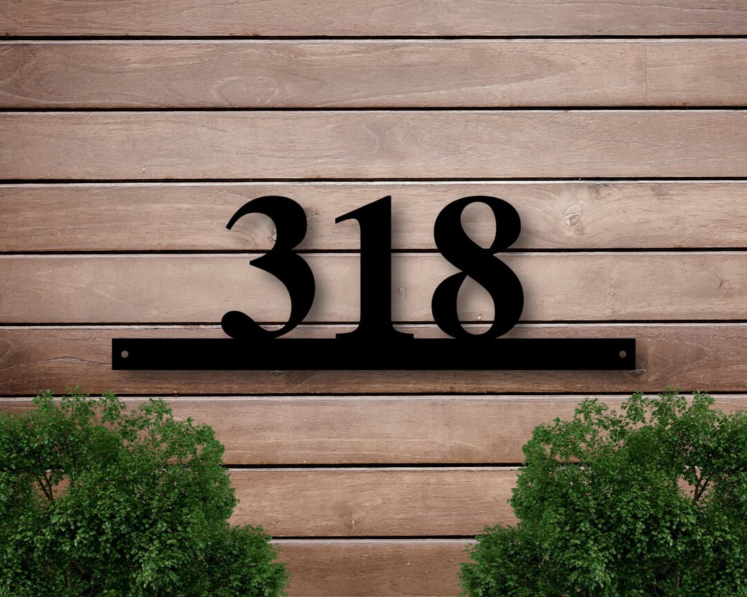 Metal Address Sign for House, Address Number Sign, Metal Address Plaque ...