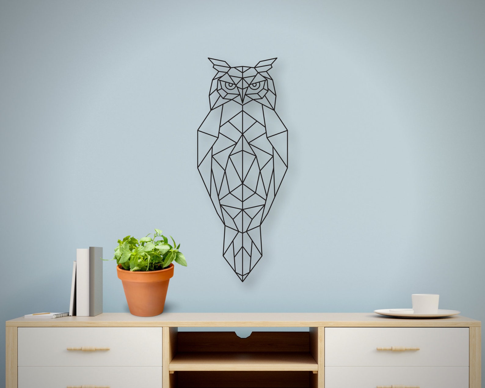 Metal Wall Art Geometric Owl,owl Metal Wall Art, Metal Animal Wall ...
