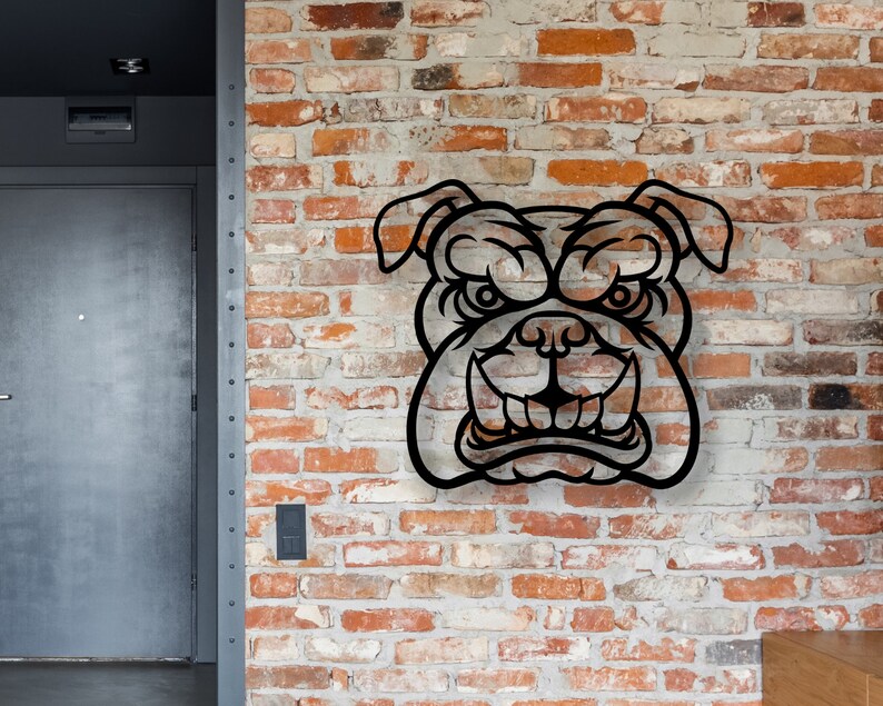 Bulldog Metal Sign for Home Bulldogs Sign Bulldogs Door - Etsy