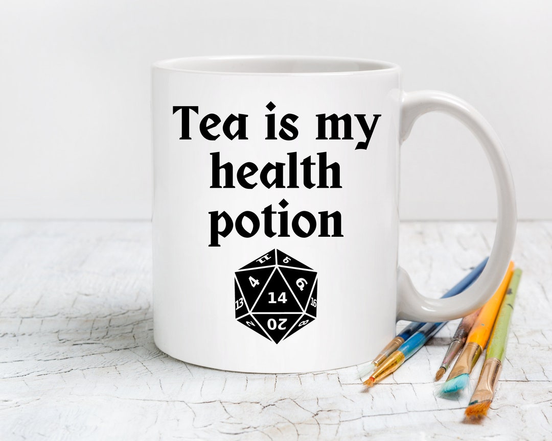 Tea is My Health Potion Tea Mug, D&D Tea Mug, Dungeons and Dragons Tea ...
