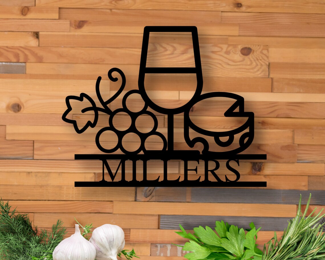 Personalized Wine Theme Sign, Custom Wine Theme Sign, Wine Sign, Metal ...