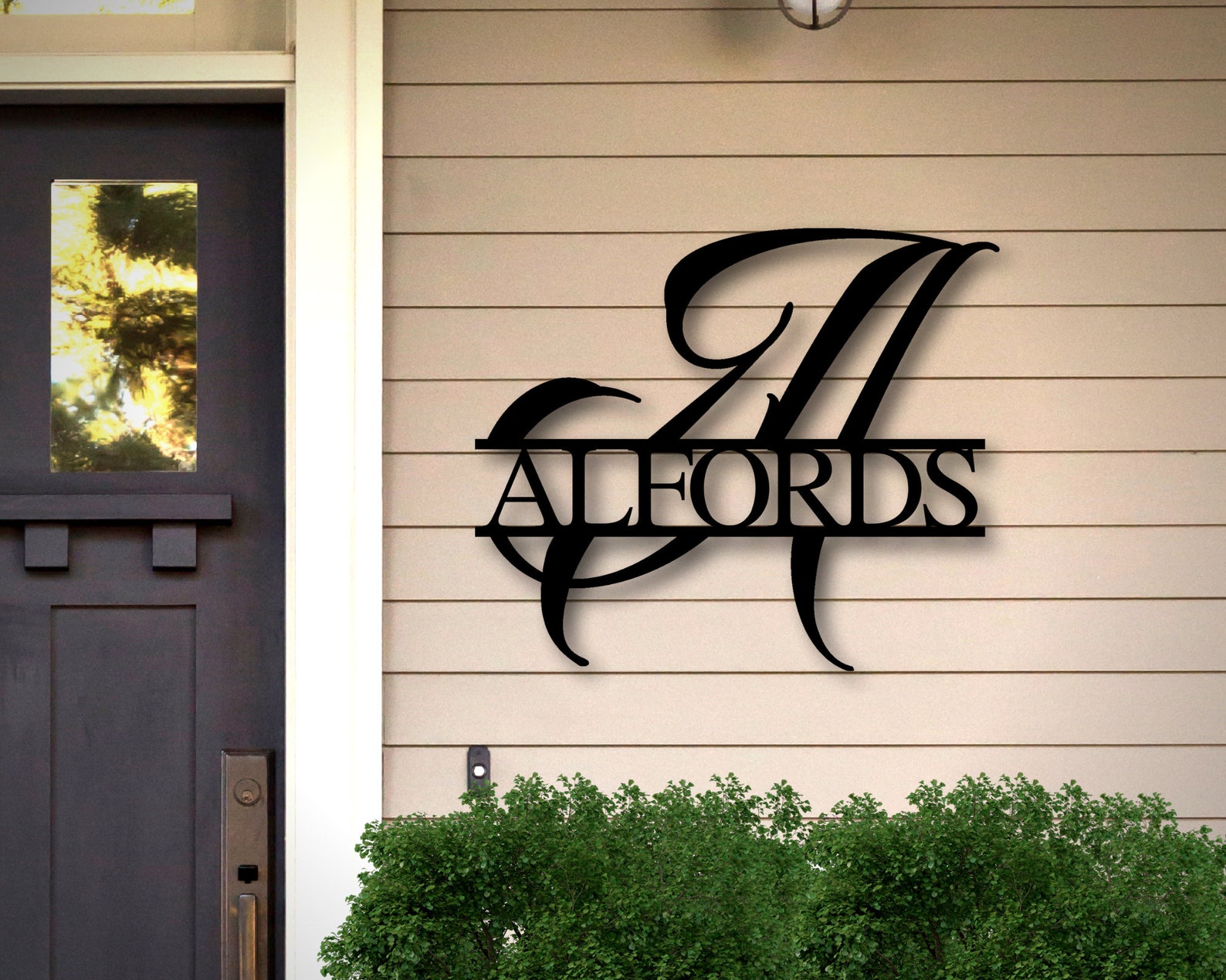 Personalized Family Name Metal Sign, Last Name Sign, Metal Wall Art ...