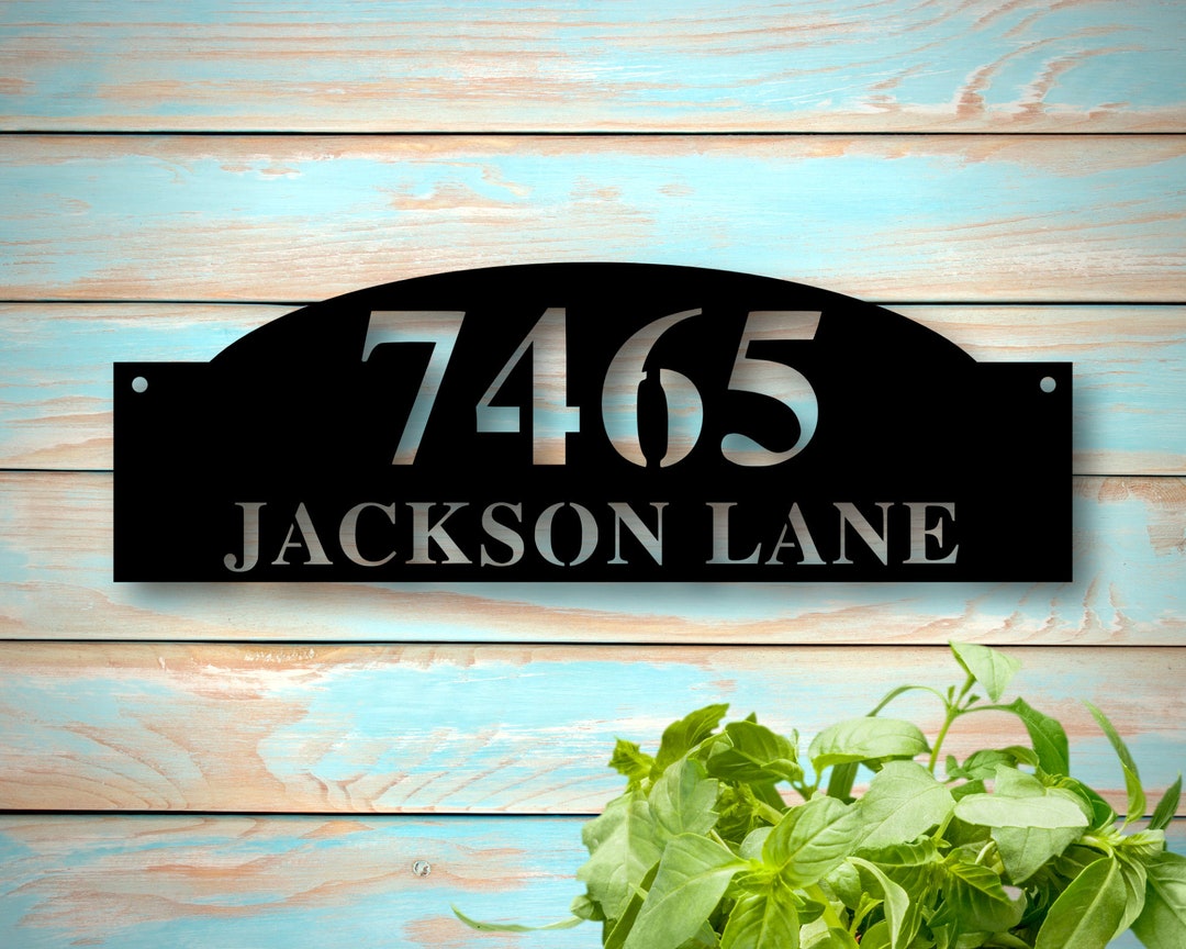 Metal House Numbers, Address Sign, House Number Plaque, Metal Address ...
