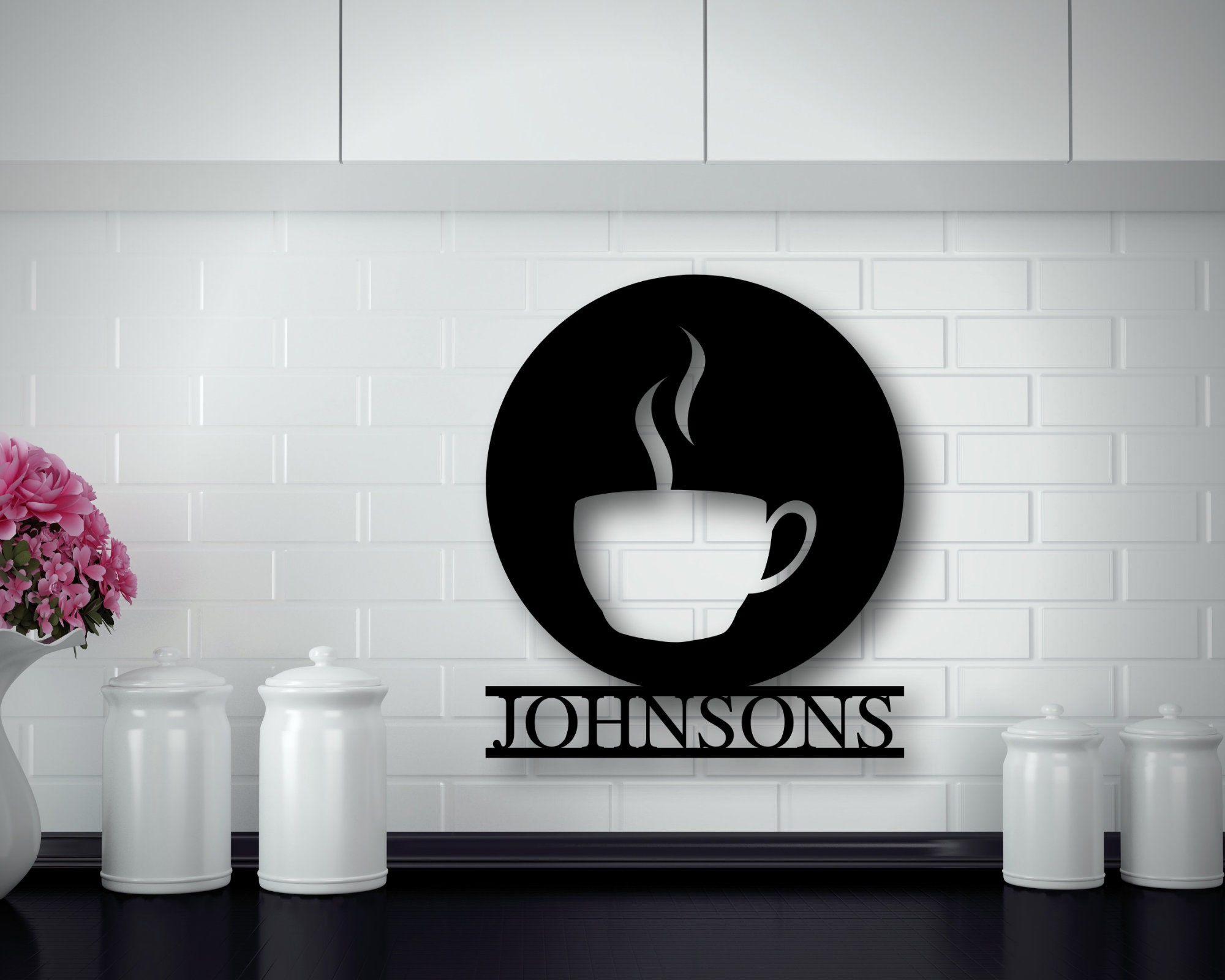 Personalized Kitchen Coffee Sign Metal Coffee Cup Sign | Etsy