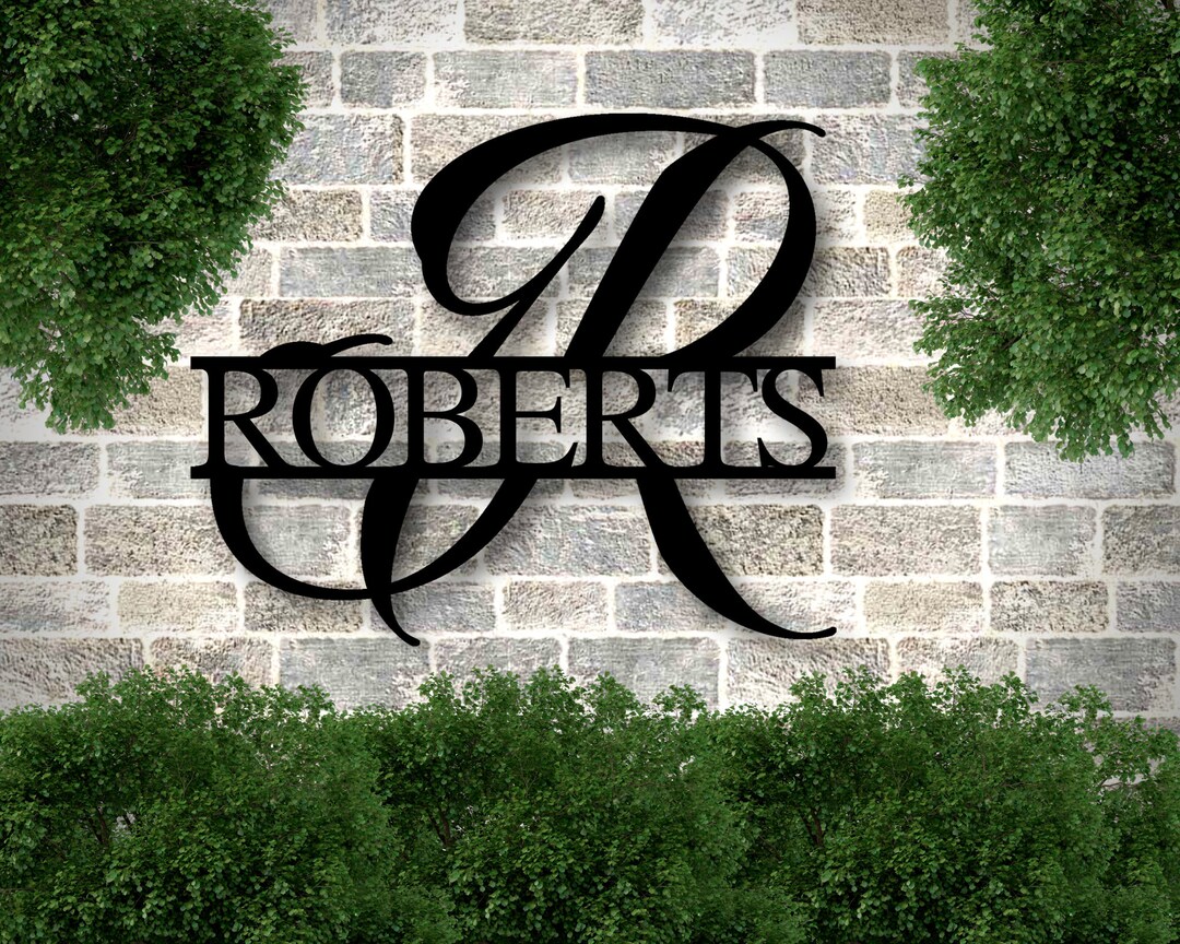 Personalized Family Name Metal Sign, Last Name Sign, Metal Wall Art ...
