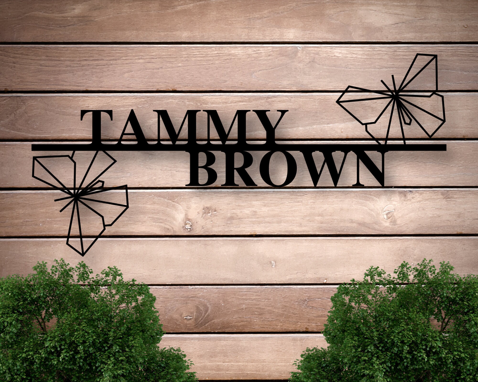 Personalized Metal Butterfly Sign, Butterfly Sign, Outdoor Garden Metal ...