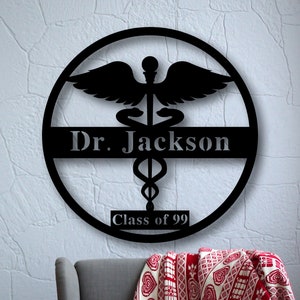 Personalized Metal Doctor Sign, Metal Health Care Sign, Metal Nurse ...