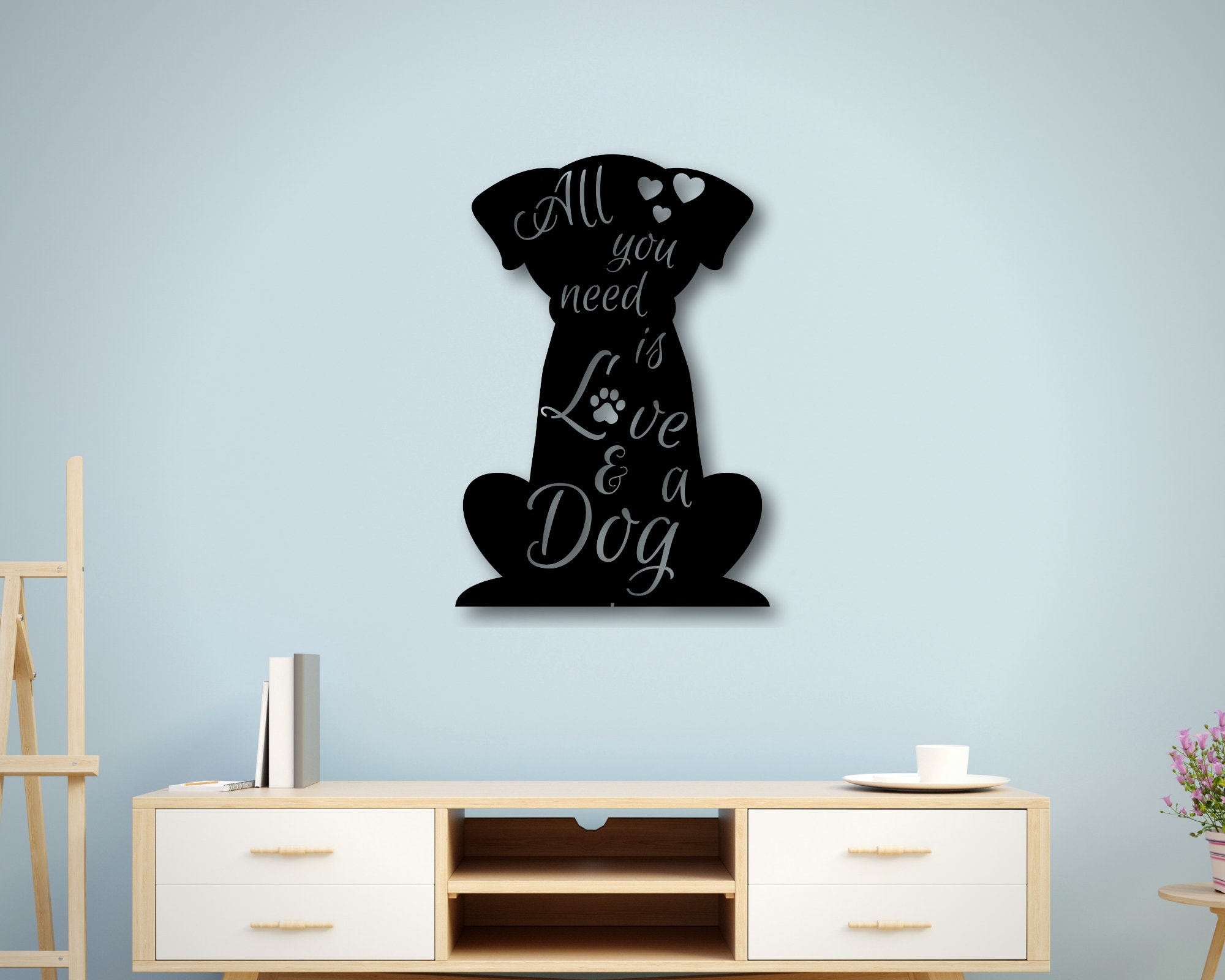 All You Need is Love Dog Sign Dog Lovers Metal Wall Art - Etsy