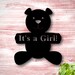 Personalized Metal Stuffies Sign, Custom Baby Sign With Teddy Bear ...