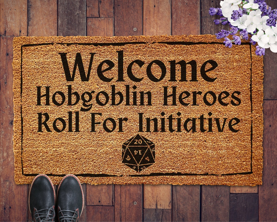 Custom Roll for Initiative Doormat, Personalized DND Welcome Mat ...
