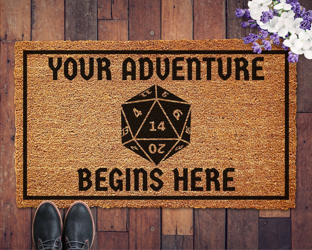 Your Adventure Begins Here Doormat, D&D Doormat, Dungeons and Dragons ...