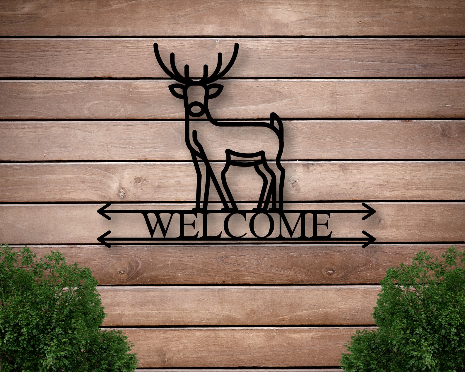 Personalized Metal Deer Sign Metal House Number Deer Sign - Etsy