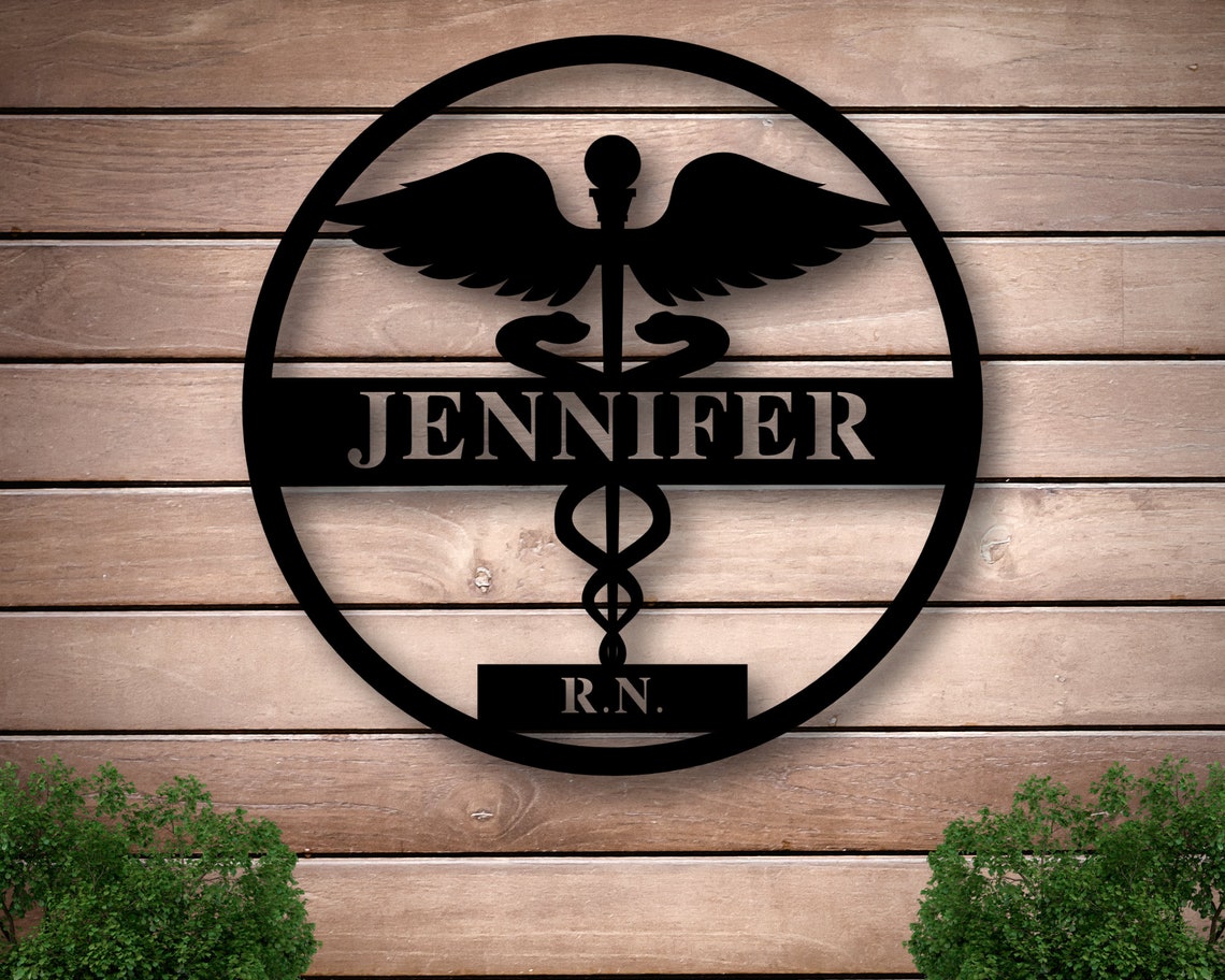 Personalized Metal Nurse Sign, Metal Health Care Sign, Custom Metal ...
