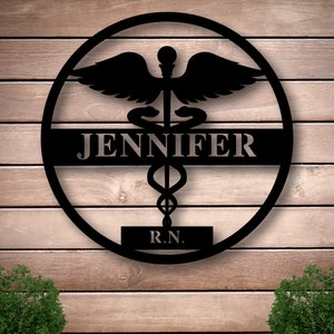 Personalized Metal Nurse Sign, Metal Health Care Sign, Custom Metal ...