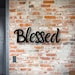 Blessed Metal Wall Art, Blessed Sign, Blessed Sign in Script, Blessed ...