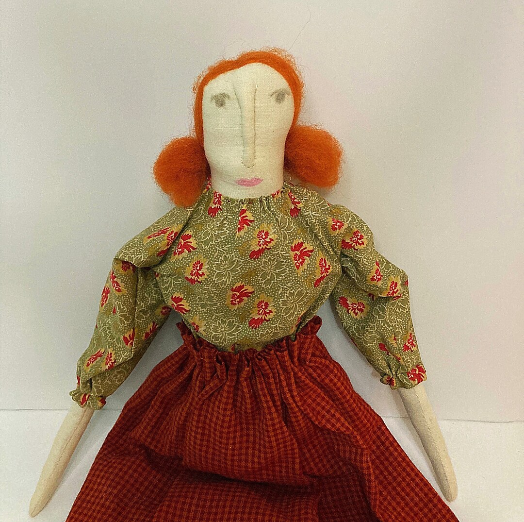 Primitive Doll Handmade Art Doll Cloth Doll Folk Art Girl Farmhouse ...