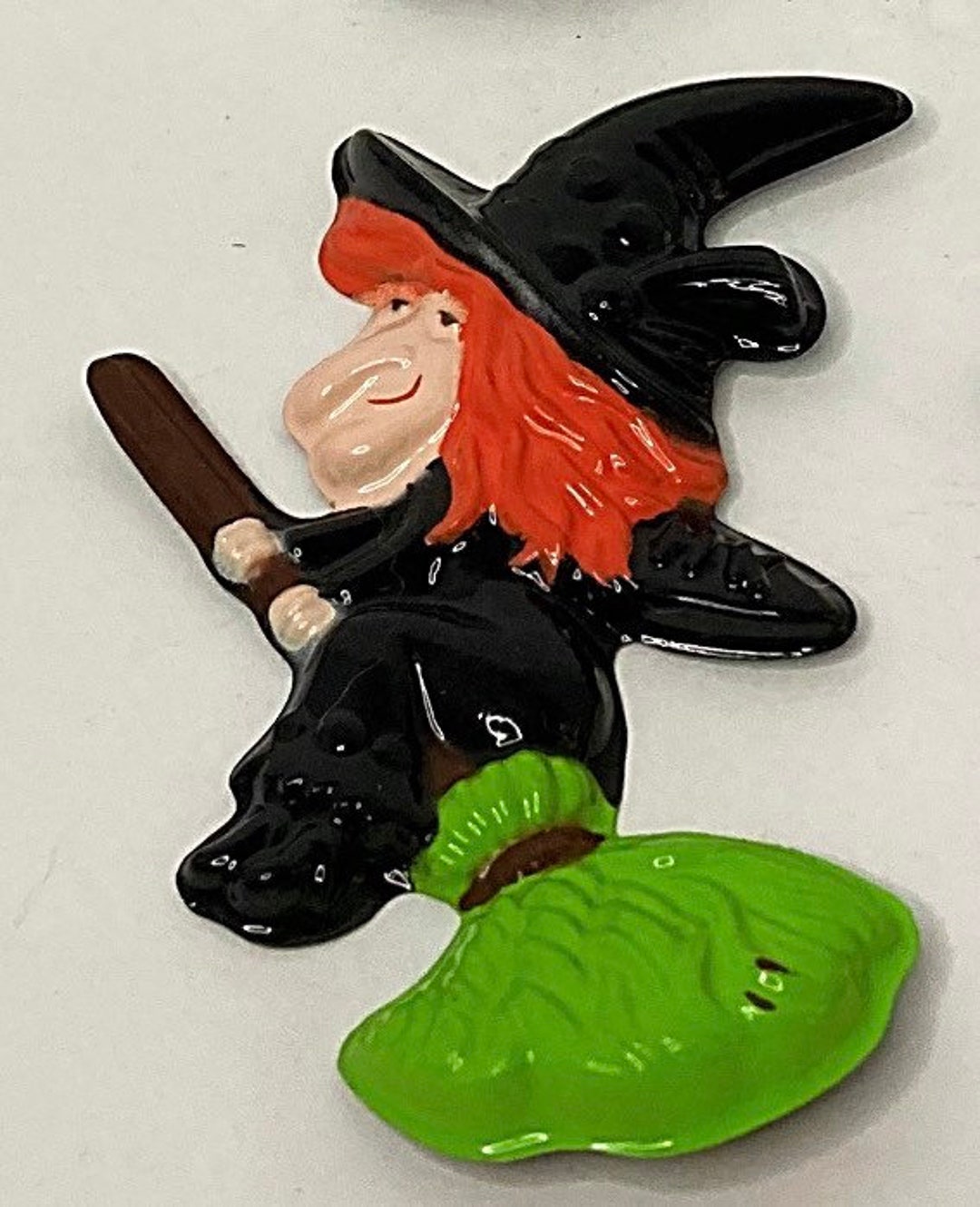 Halloween Vintage Cake Toppers 6 Witch Decoration Crafts Party Supplies ...
