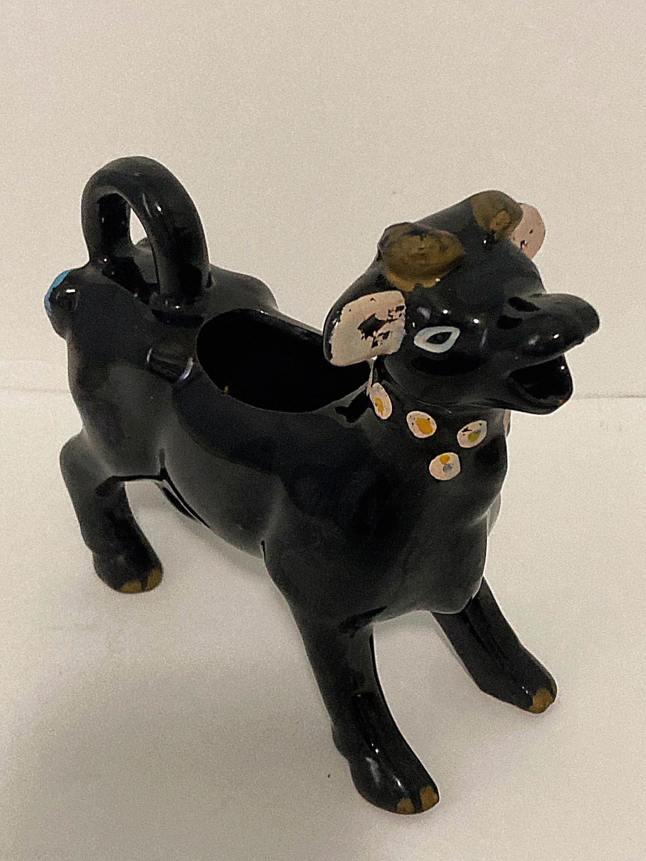 Vintage Redware Pottery Black Cow Ceramic Creamer and Sugar - Etsy UK