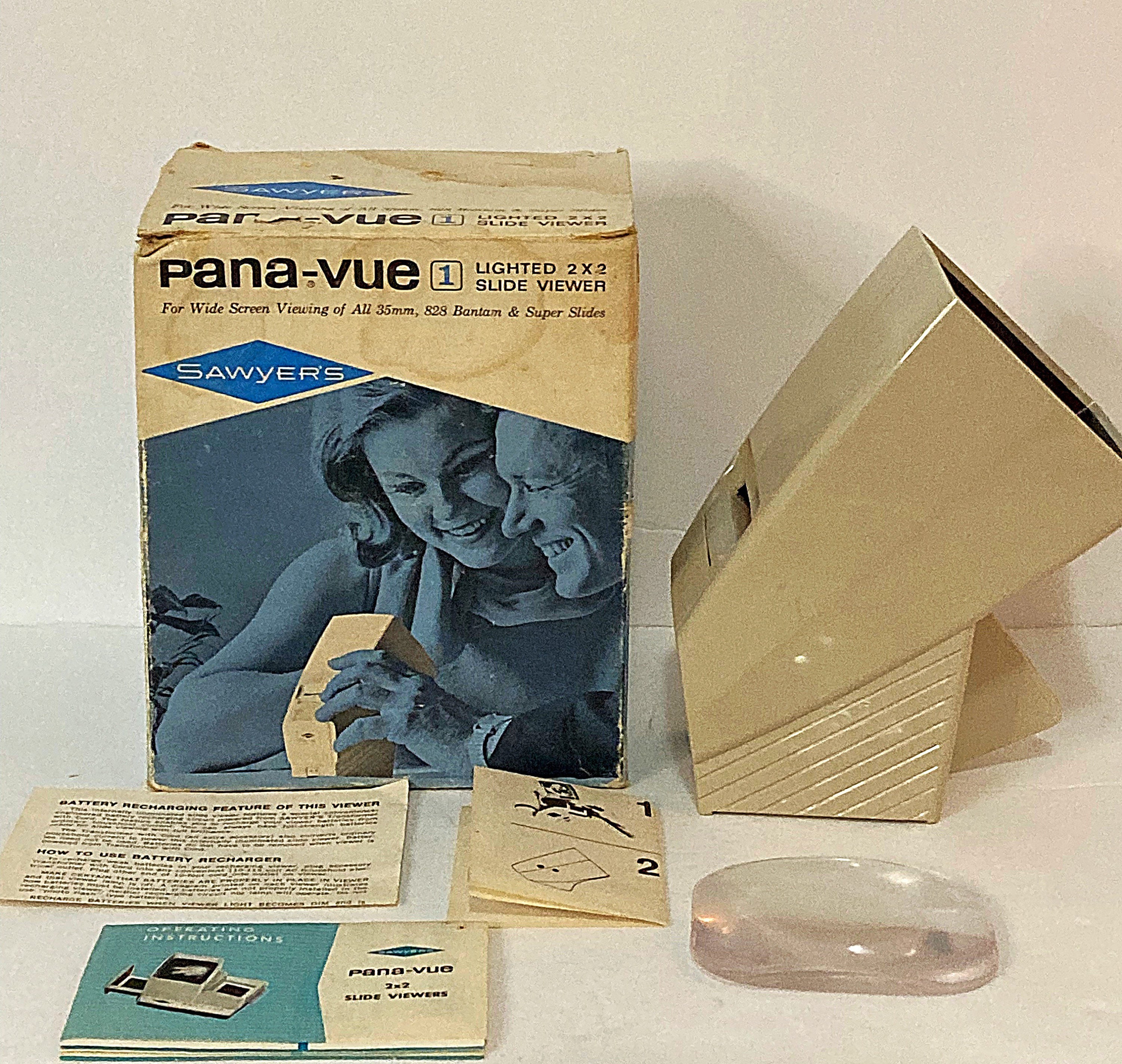 Slide Viewer 2X2 Sawyers Pana-vue I Lighted Wide Screen No - Etsy
