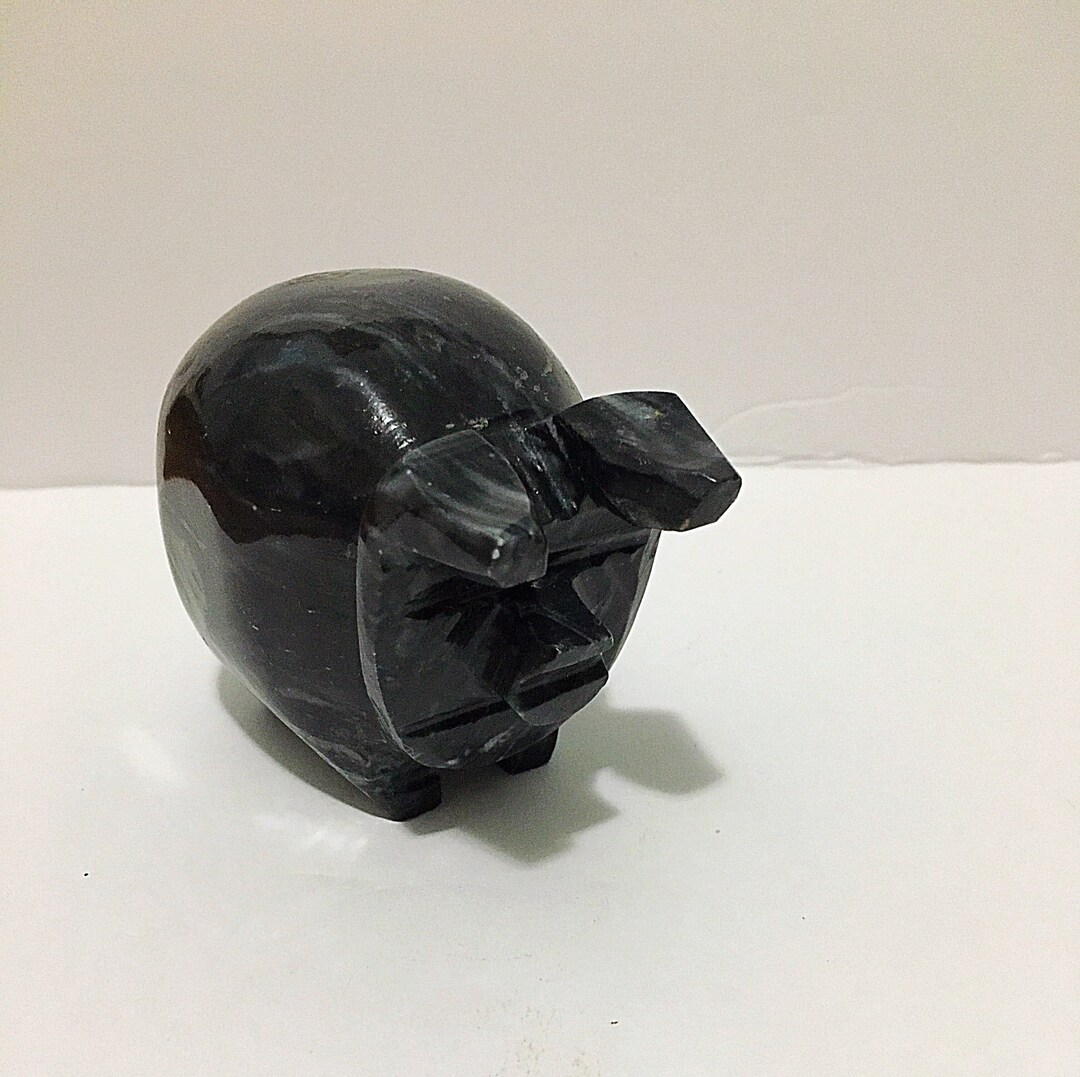 Vintage Marble Pig Statue Hand Carved Paperweight Stone - Etsy