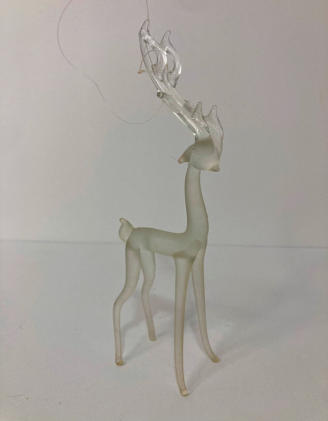 Silvestri Frosted Glass Reindeer Figurine Glass Tree Ornament - Etsy