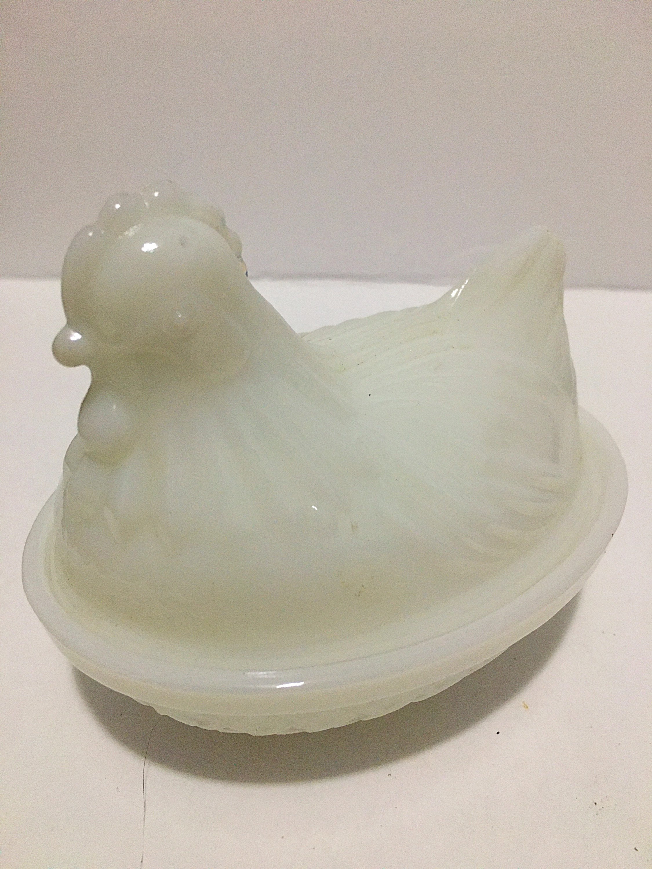 Vintage Hazel Atlas Hen on Nest White Milk Glass Covered Dish - Etsy