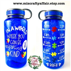 Autism Water Bottle TrackerMotivational Water Bottle Water | Etsy