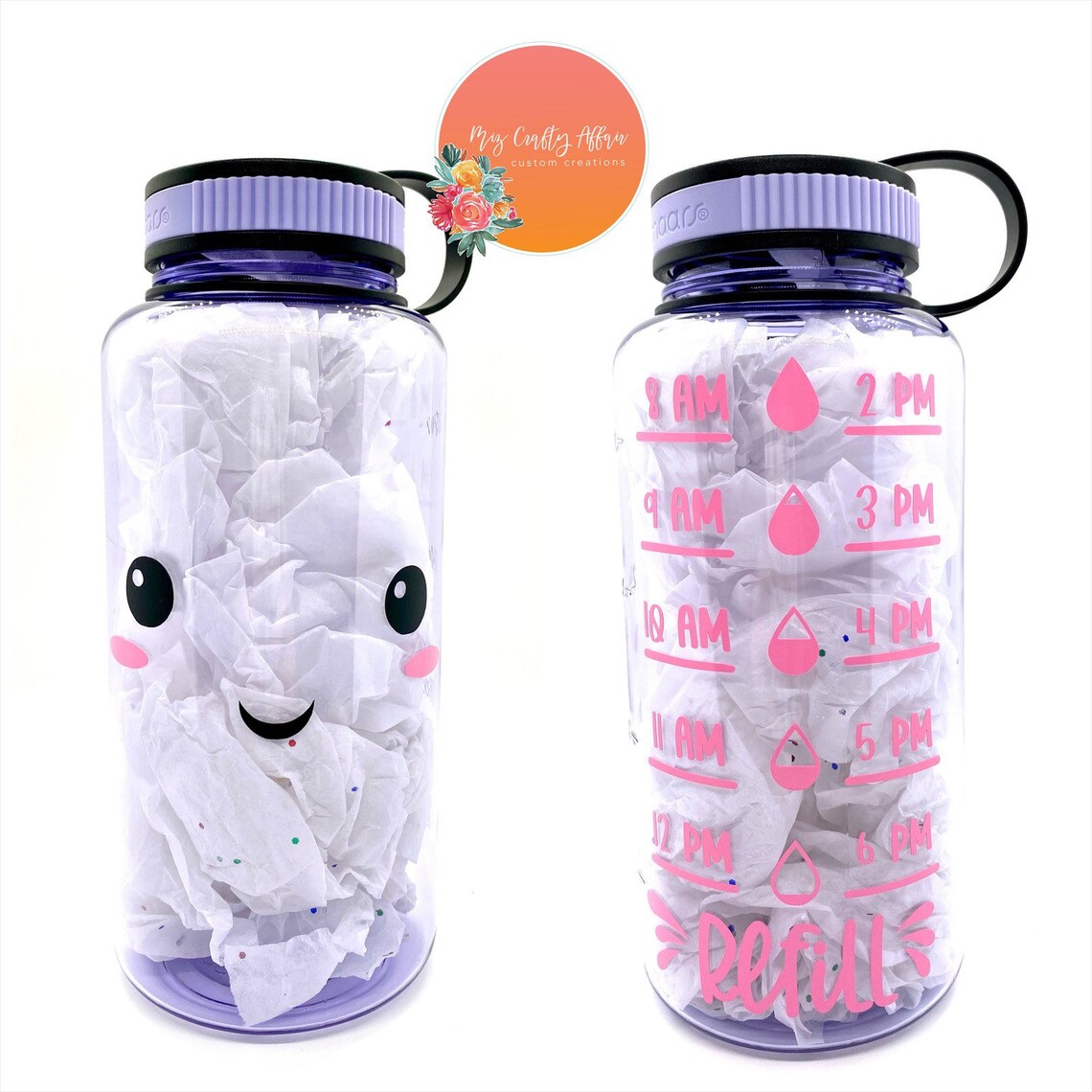 Marshmallow Water Bottle Water Bottle Cute Water Bottle - Etsy