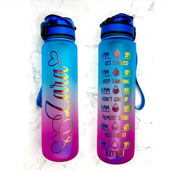Water Tracker Bottle - Etsy