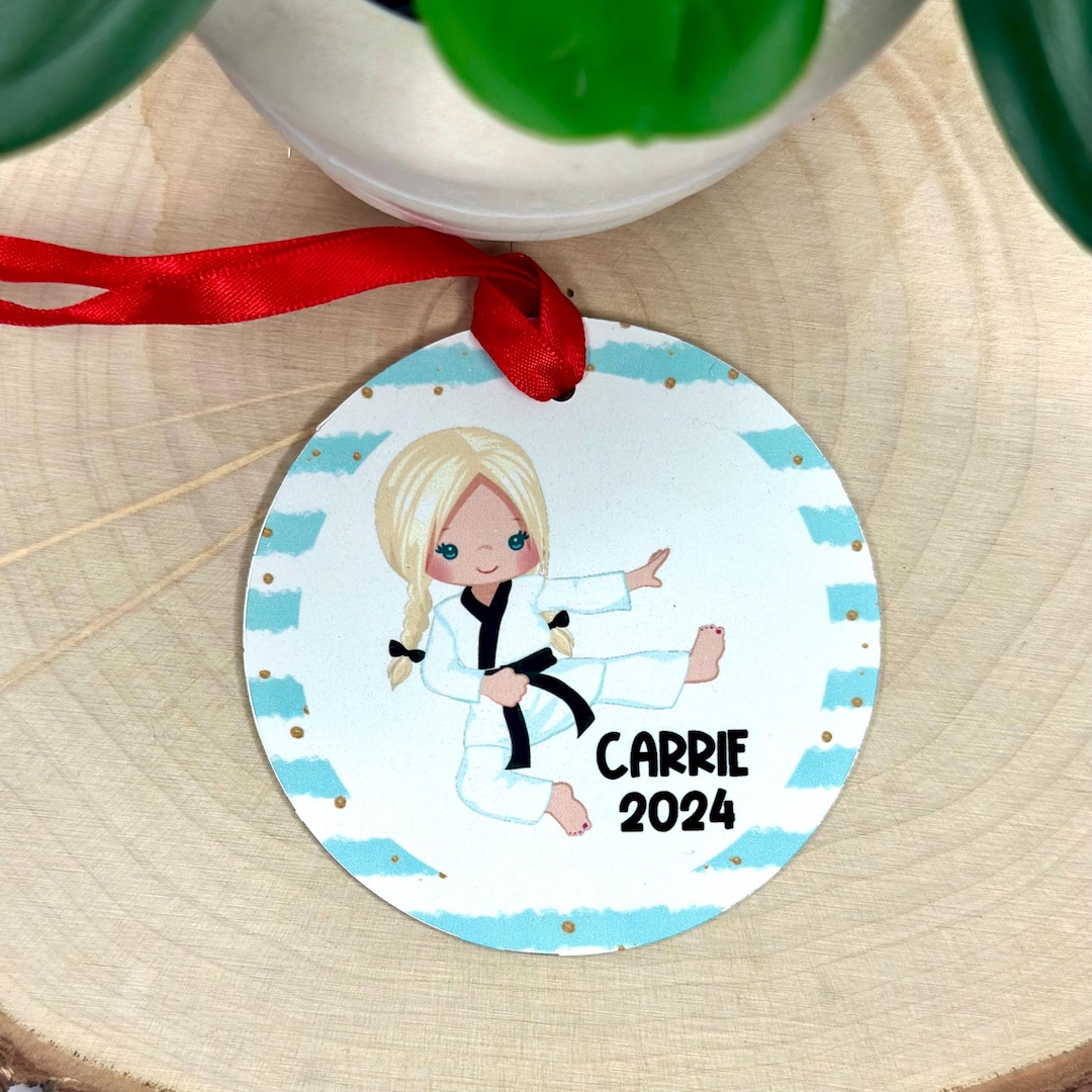 Karate Girl | Karate Ornament | Personalized Gifts | Custom Ornament ...