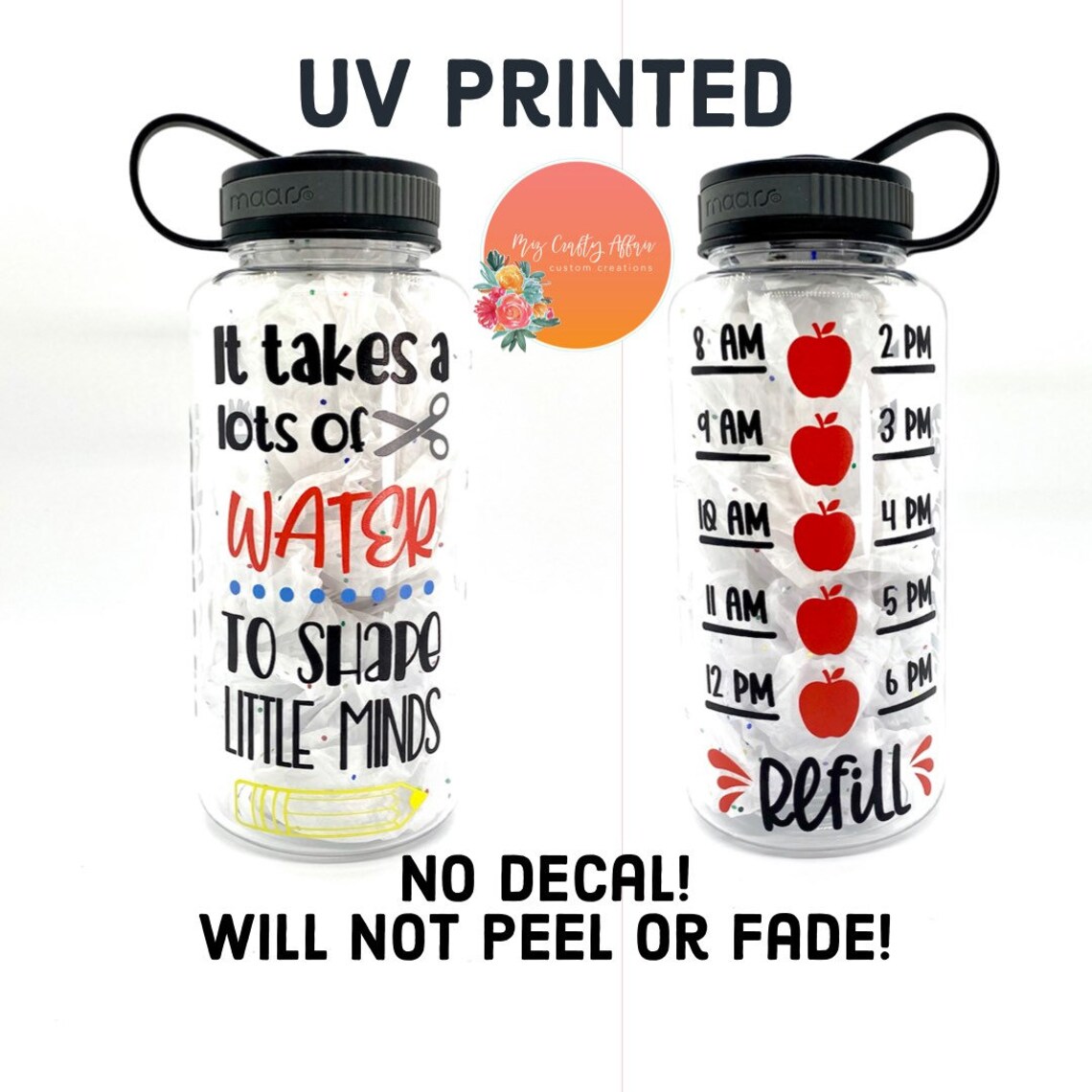 Teacher Water Bottle Teachers Gifts It takes a lot of Heart | Etsy