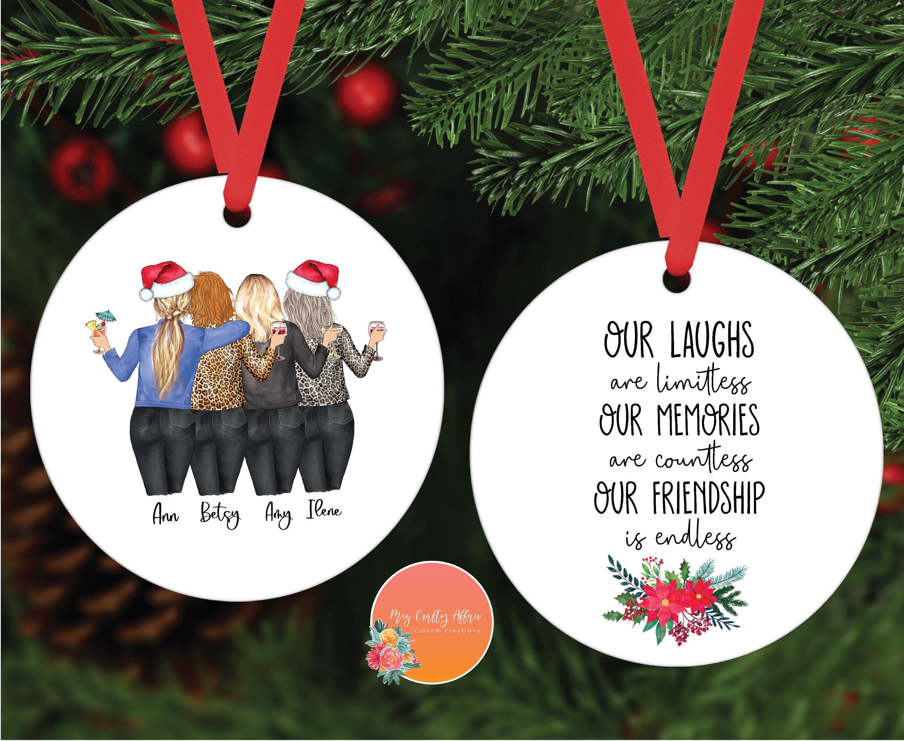 Custom Best Friend Ornament - Etsy