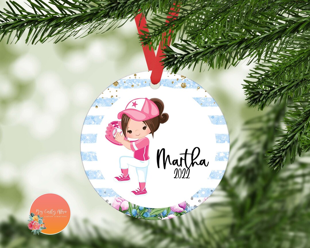 Softball Gifts Softball Ornament Christmas Ornaments Kids Ornaments ...