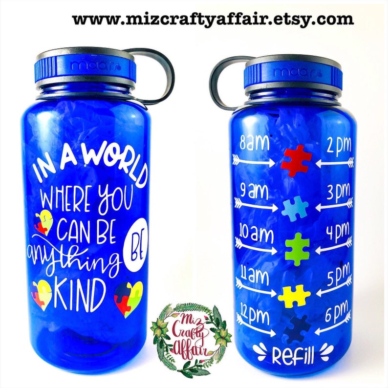 Autism Water Bottle TrackerMotivational Water Bottle Water | Etsy