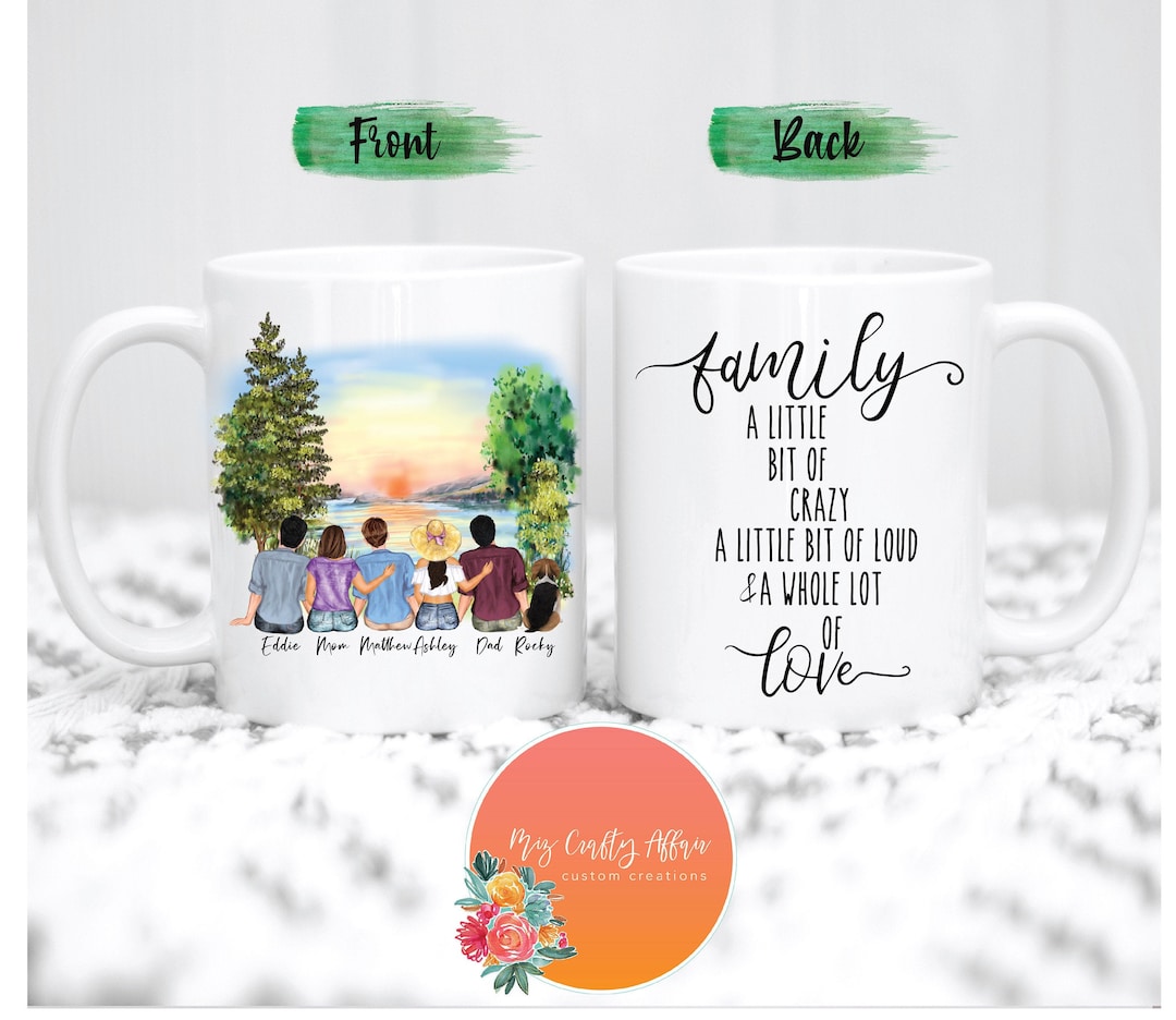 Custom Family Mug| Family Portrait Mug| Custom Coffee Mug| Personalized ...