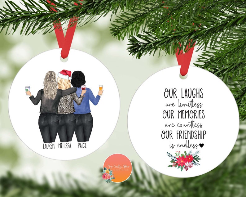 Best Friend Ornament Personalized Gifts Custom Ornament - Etsy